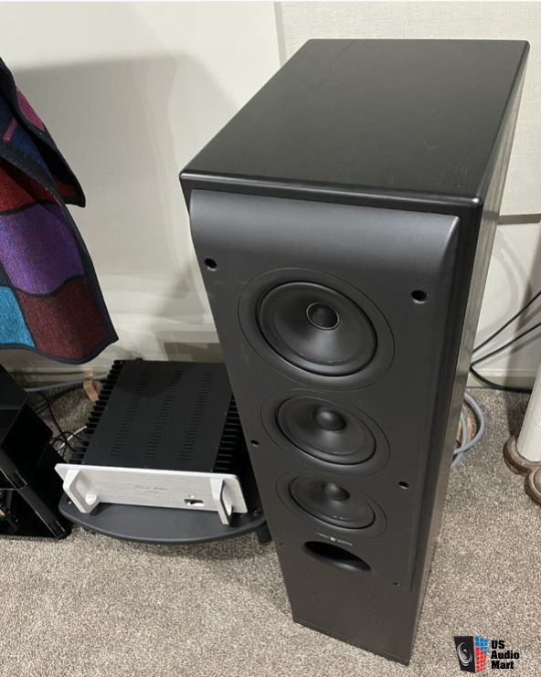 Kef Reference Four 4 floor standing speakers in black ash Photo ...