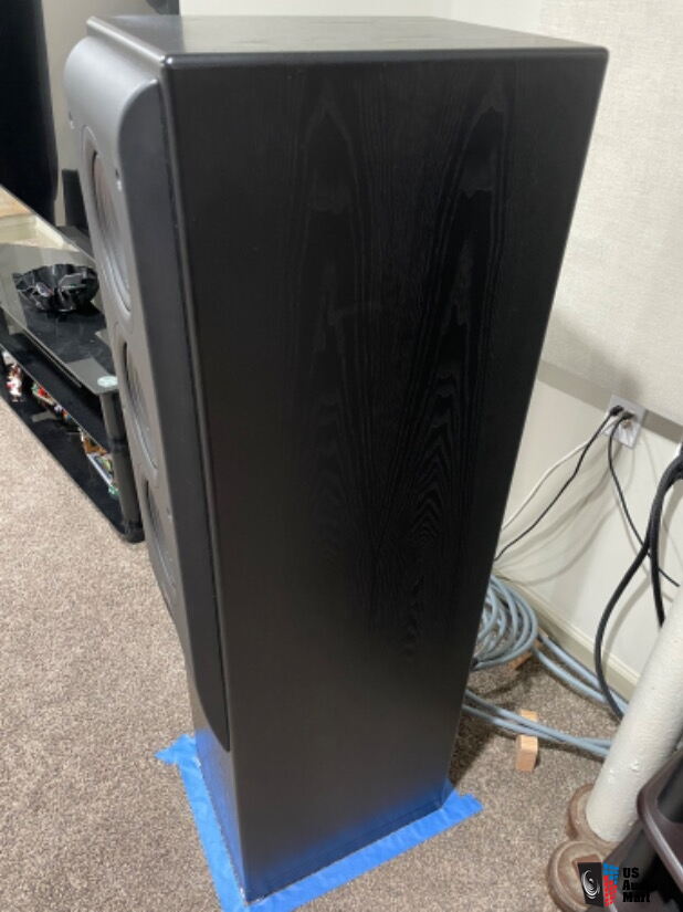 Kef Reference Four 4 floor standing speakers in black ash Photo ...