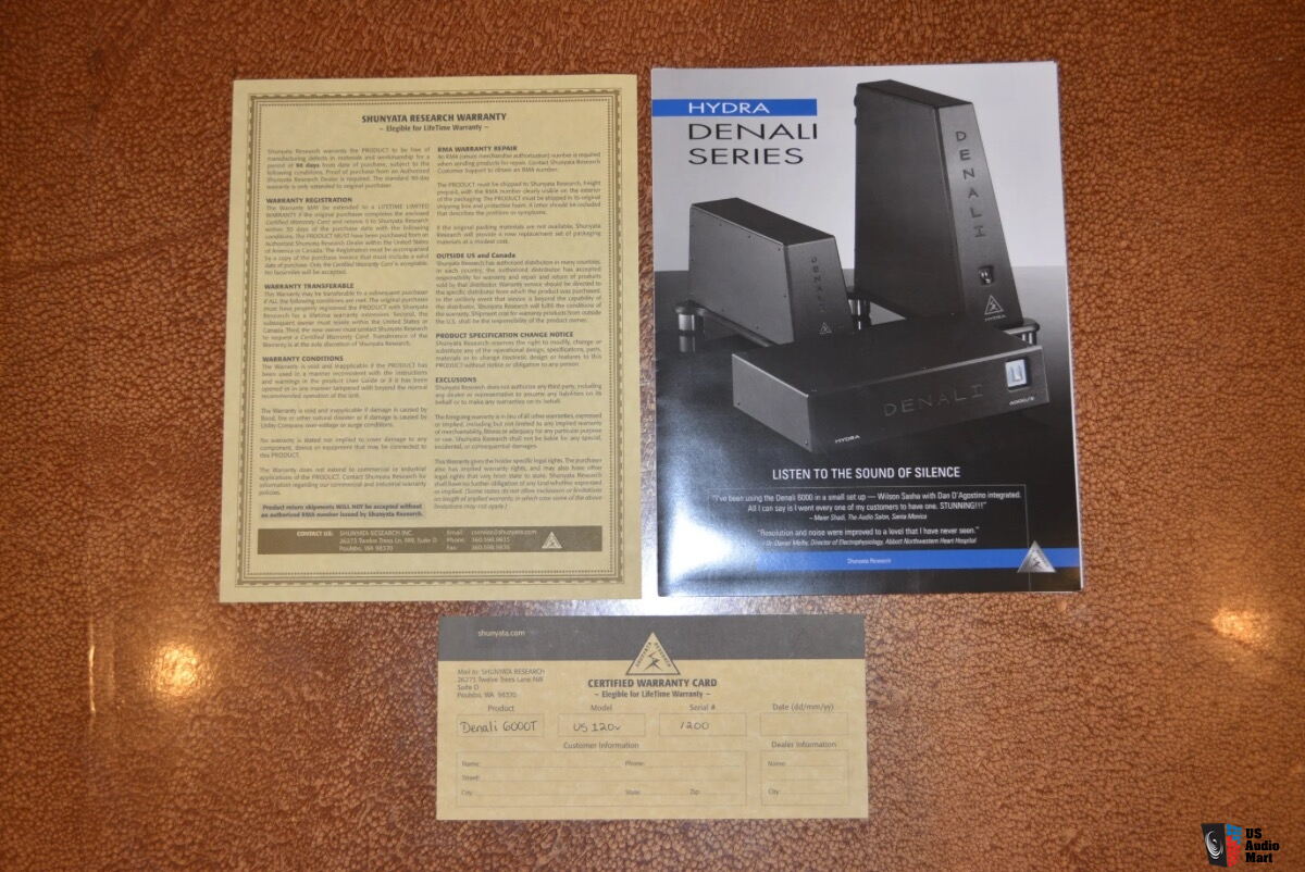 Shunyata Denali 6000T & Alpha EF Power Cord Photo #4287895 - US Audio Mart