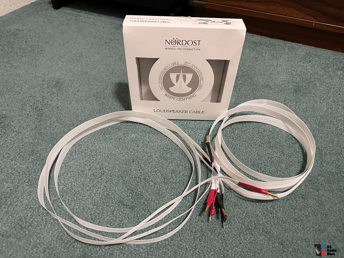 Nordost White Lightning Speaker Cables 2.5M-Bananas and 5mm Spades For ...