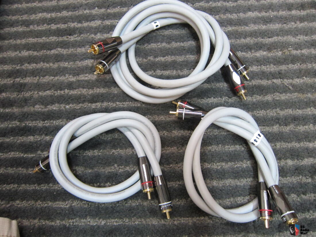 3 Pairs Monster Cable M-Series M-1000 MkIII Interconnects, Top Line, Ex ...