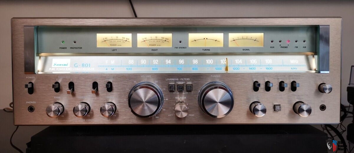 Vintage Sansui G-801 Pure Power DC Stereo Receiver (Serviced & Re ...