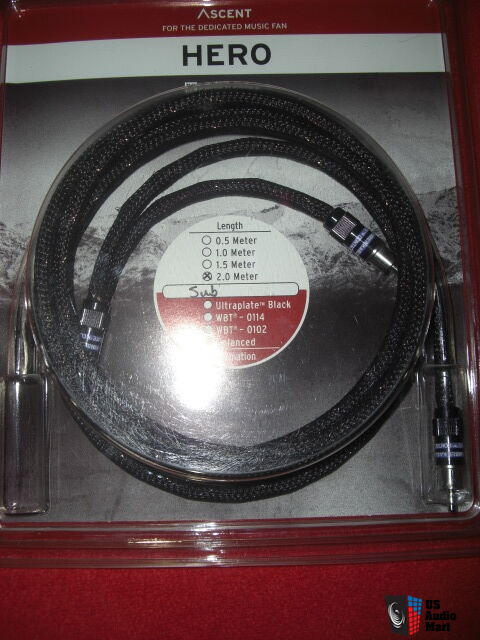 Kimber Kable Hero Subwoofer "Y" Cable *2 Meters* W/RCAs Never Used For ...