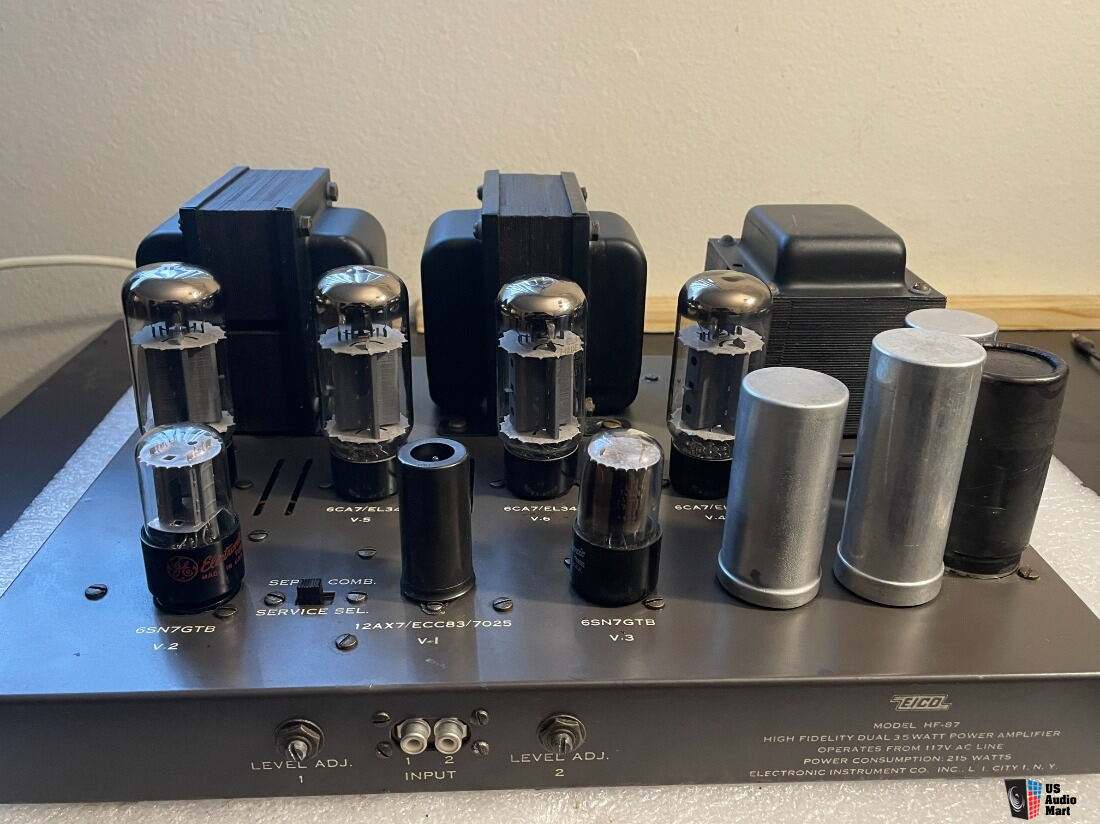 EICO HF-87 35Wx2 Tube Power Amp with Cage Photo #4303859 - US Audio Mart