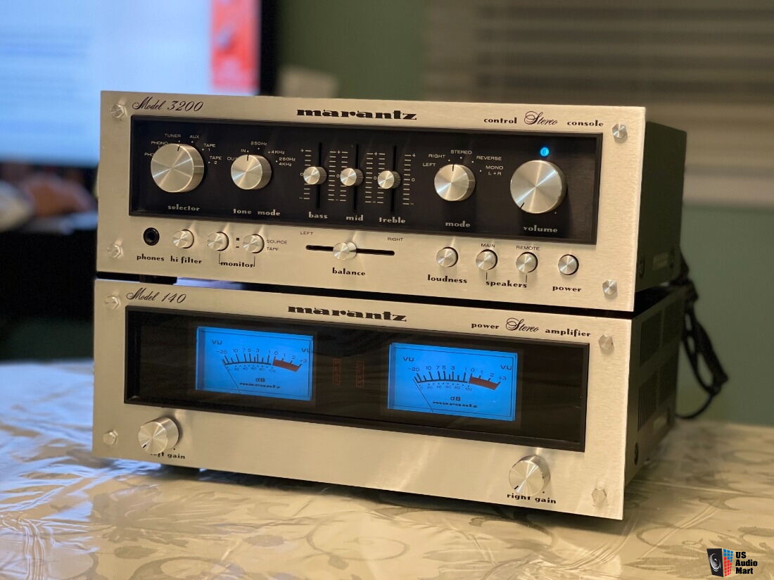 Vintage Marantz Model 140 Amplifier, 3200 Preamplifier ~SERVICED + LED ...