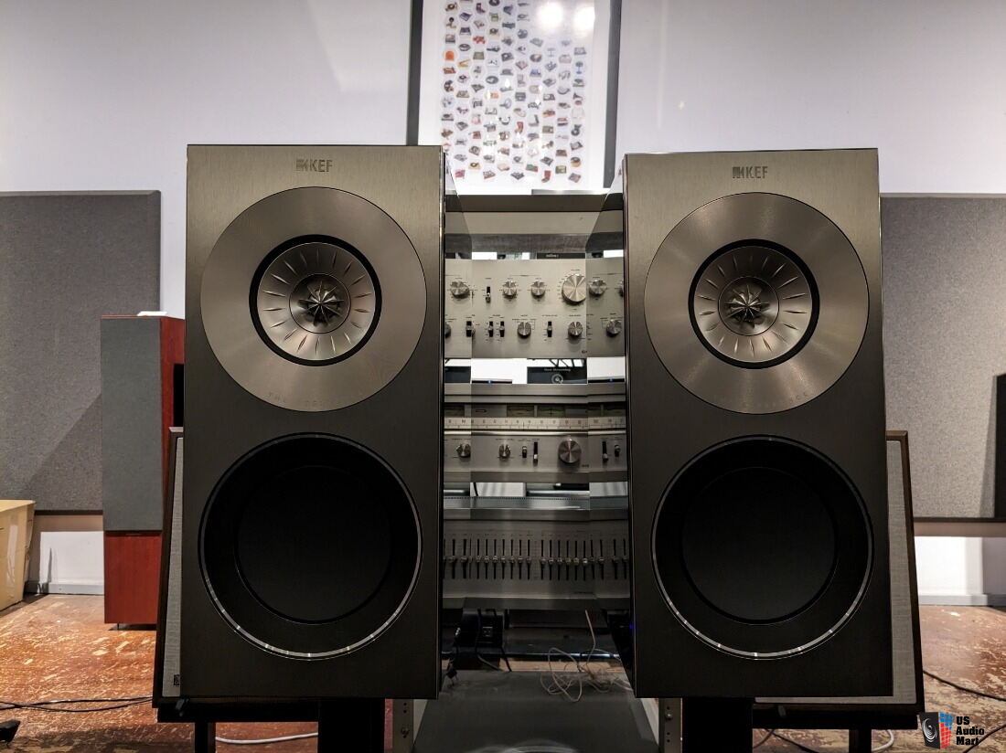 Kef Reference 1 Bookshelf Speakers - w/ Box & Manual - Deep Piano Black ...
