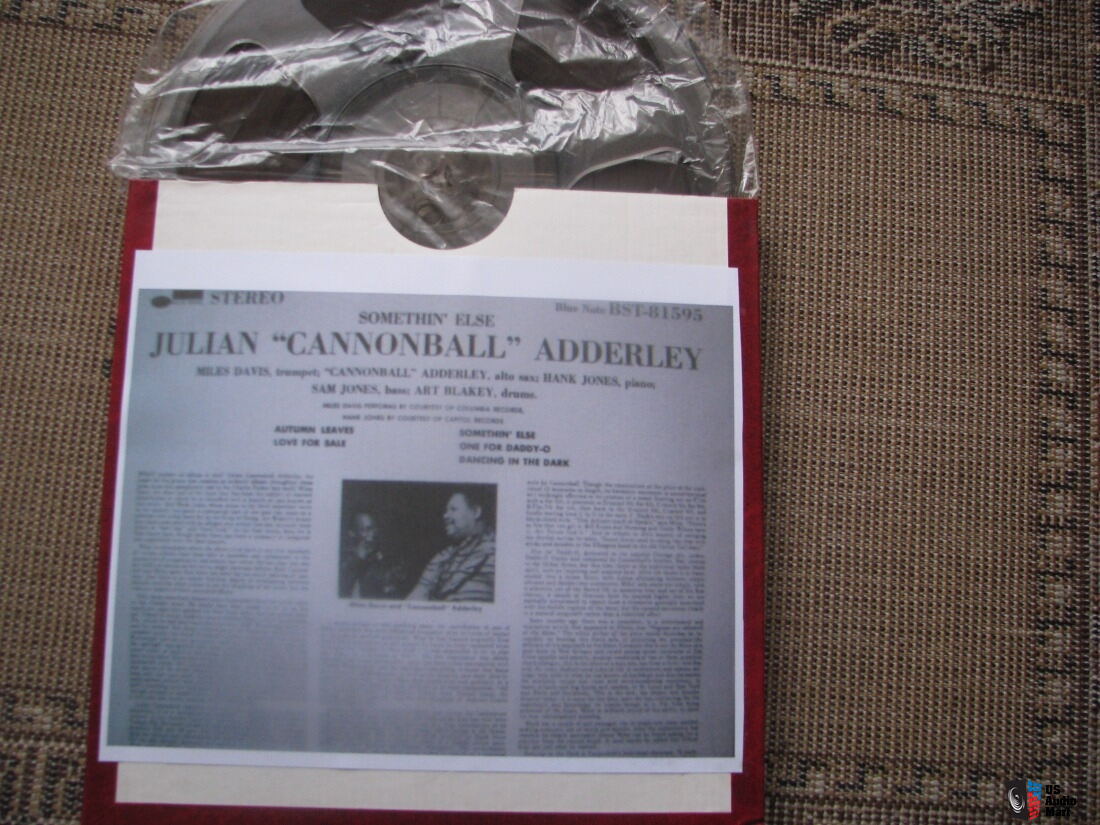CANNONBALL ADDERLEY Somethin' Else 2 track 15 Ips First Generation ...