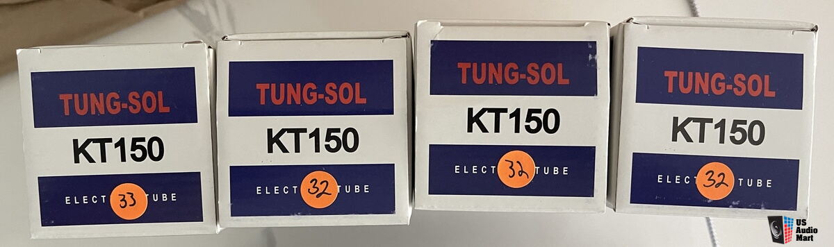 Tung-Sol KT150 Matched Set of 4; Graded Low-Noise-Platinum - Never Used ...