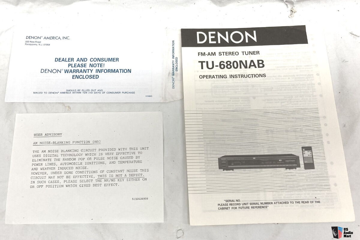 Denon TU-680NAB FM Stereo AM Stereo Tuner Photo #4334124 - US Audio Mart
