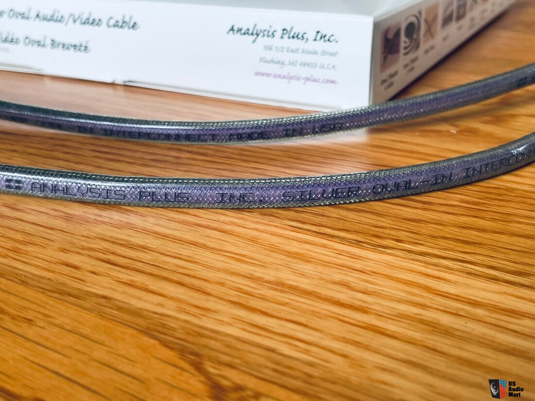 Analysis Plus Silver Oval, Set of 3, Premium Cables, .5 Meter, RCA, (4 ...