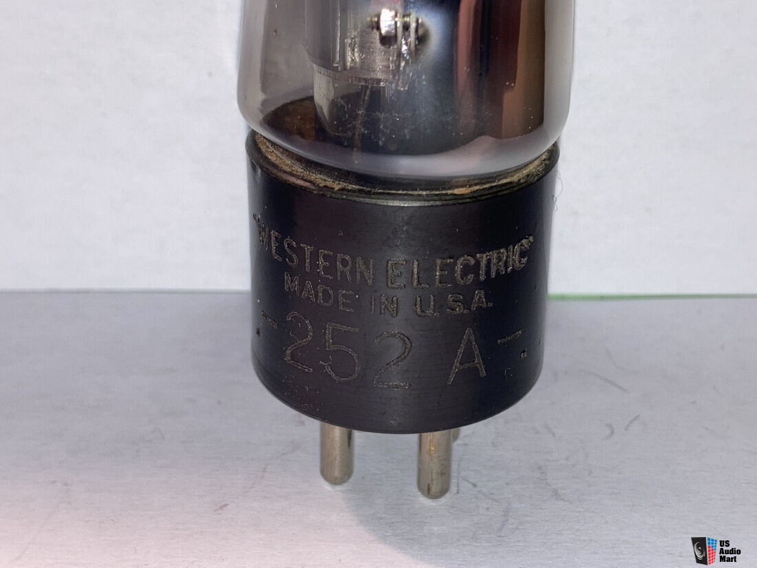 Very Rare Western Electric 252A Etched Base Tube, High Testing Photo ...