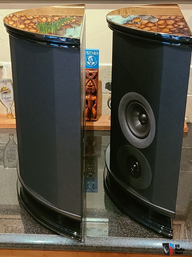 Polk Audio LSIM702FX surround speakers gorgeous piano black high end ...