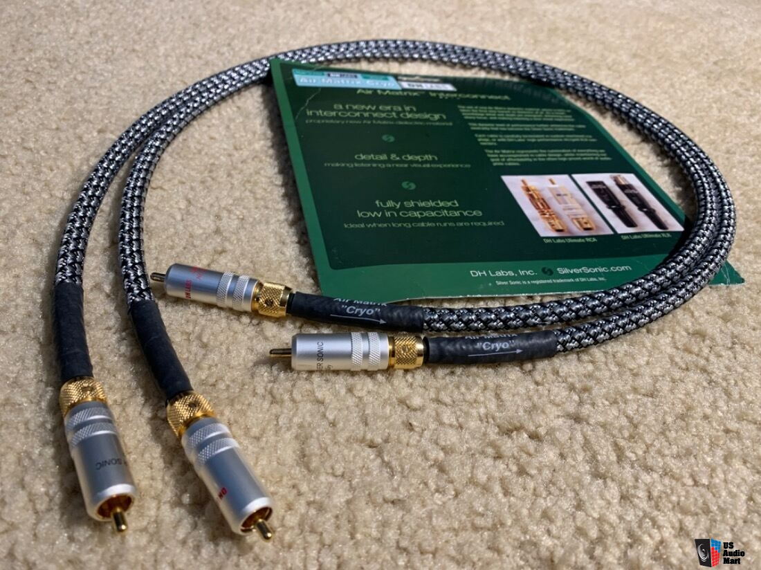 DH Labs Silver Sonic Air Matrix Cryo Treated 1 Meter Pair RCA - Like ...
