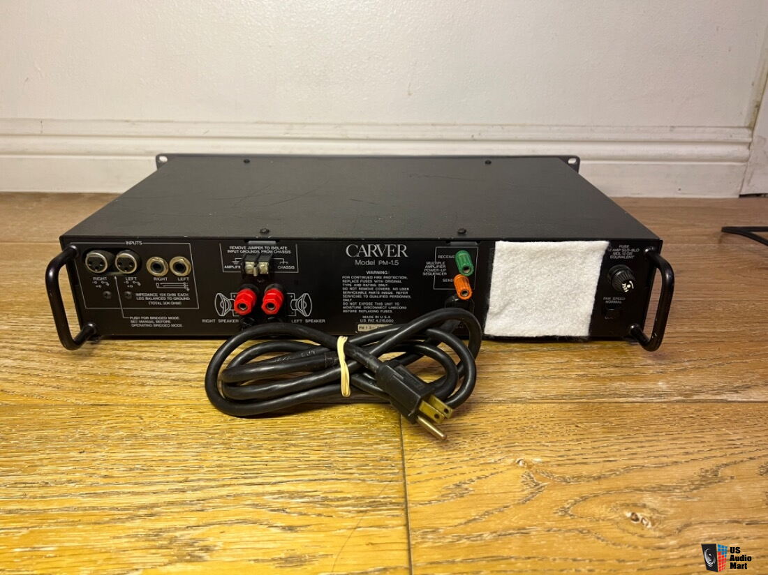 Carver PM-1.5 High Headroom Magnetic-Field Power Amplifier & Carver C-1 ...