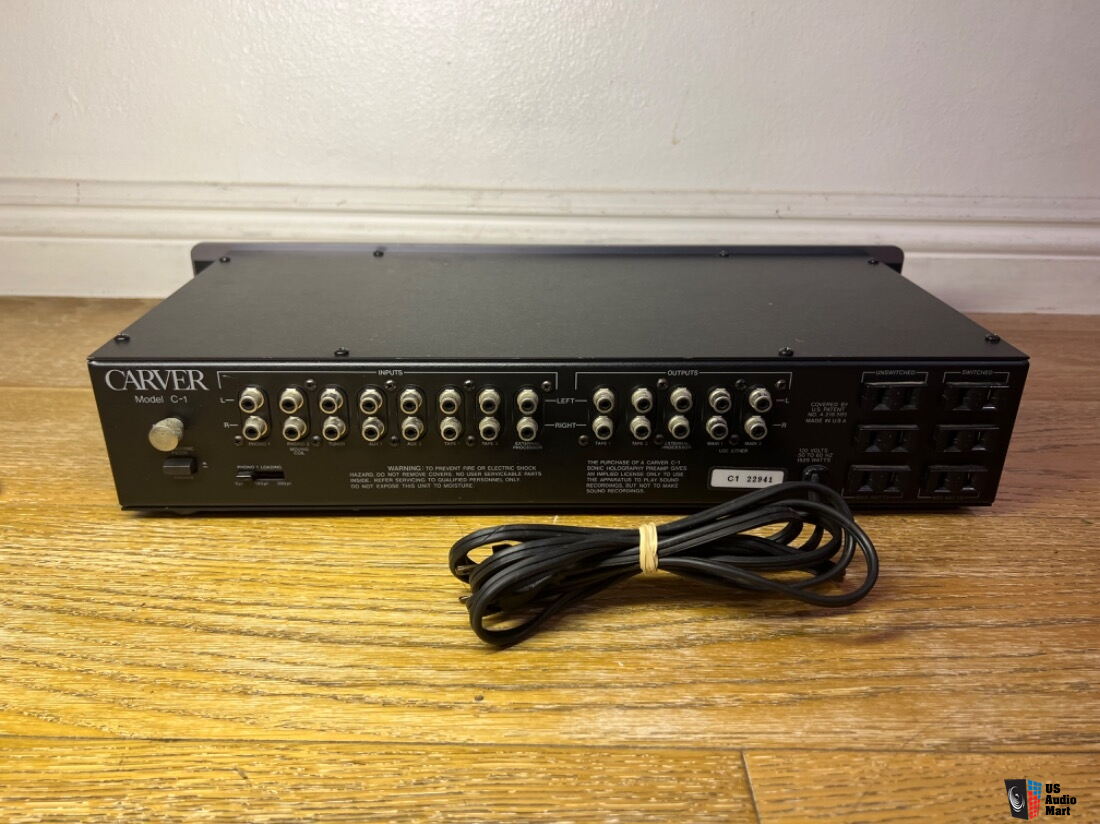 Carver PM-1.5 High Headroom Magnetic-Field Power Amplifier & Carver C-1 ...