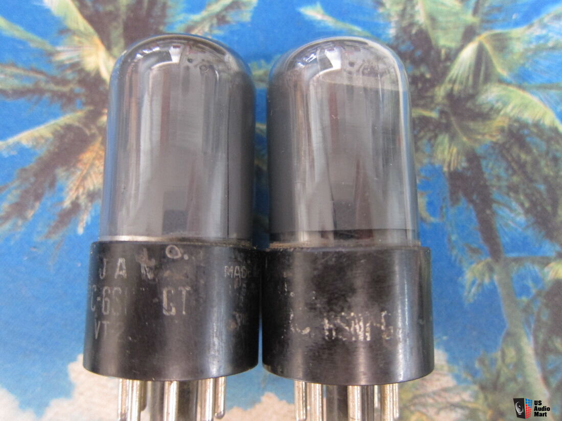 Pr Vintage RCA VT-231/6SN7GT JAN Tubes, Dark Glass, 1950s, Test Strong ...