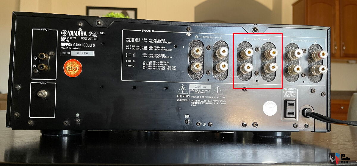 Yamaha M-80 Power Amplifer 250 Watts @ 8 Ohms Photo #4359012 - US Audio ...