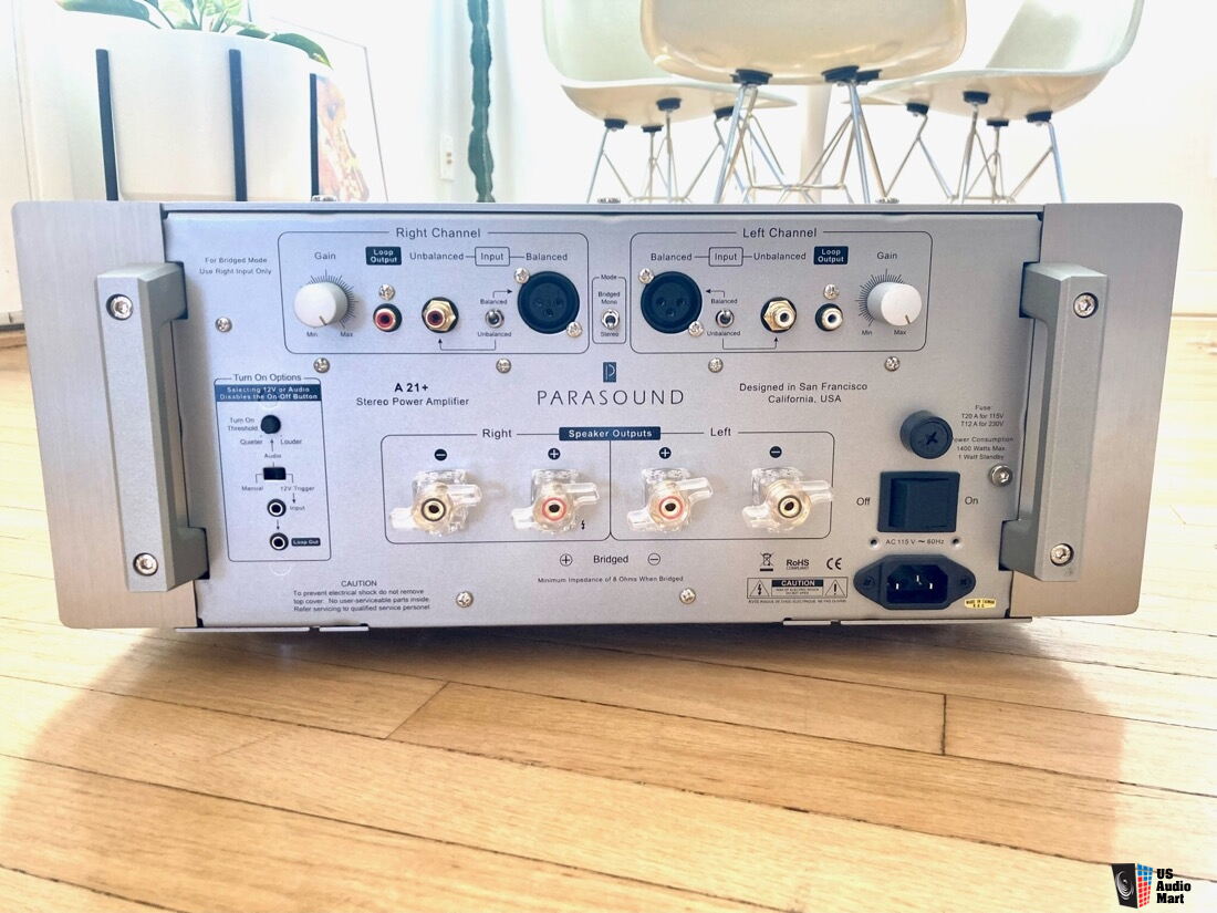 Parasound A 21+ Halo Stereo Power Amplifier - Silver - Mint Photo ...