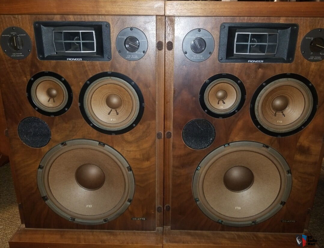 Rare - Beautiful Pioneer CS-A770 Bass Reflex Type Stereo Loudspeakers ...
