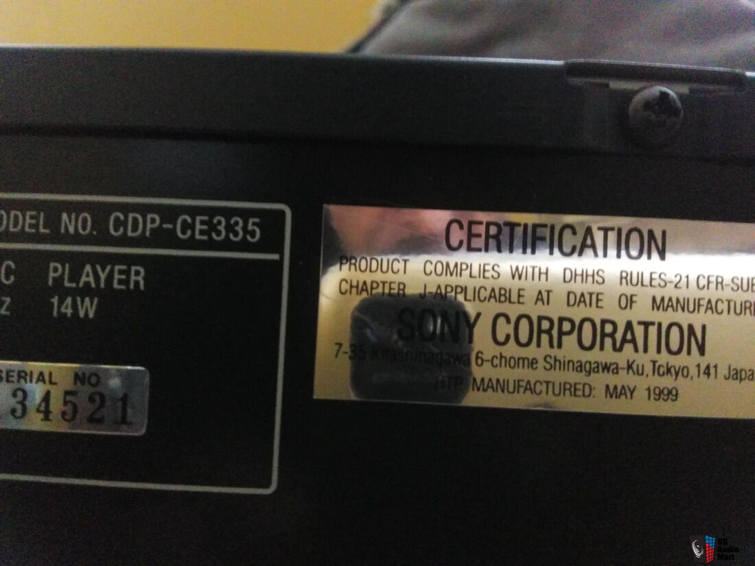 Sony CDP-CE335 5 CD Changer/Player Nice condition. $29 Photo #4383531 ...