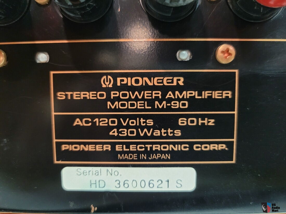 Pioneer M-90 Reference Power Amplifier Photo #4383607 - US Audio Mart