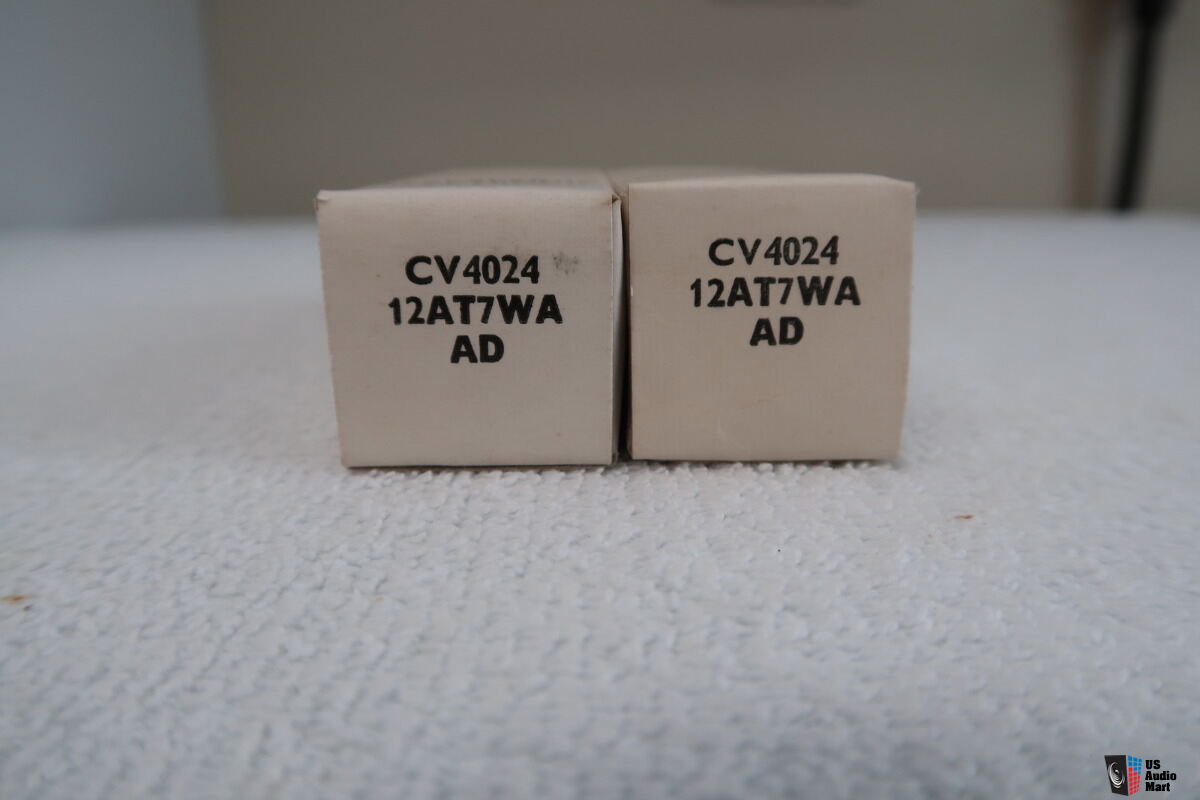 NOS Brimar 12AT7WA Black Plate *Matched Pair * Premium Tubes. BEST MADE ...