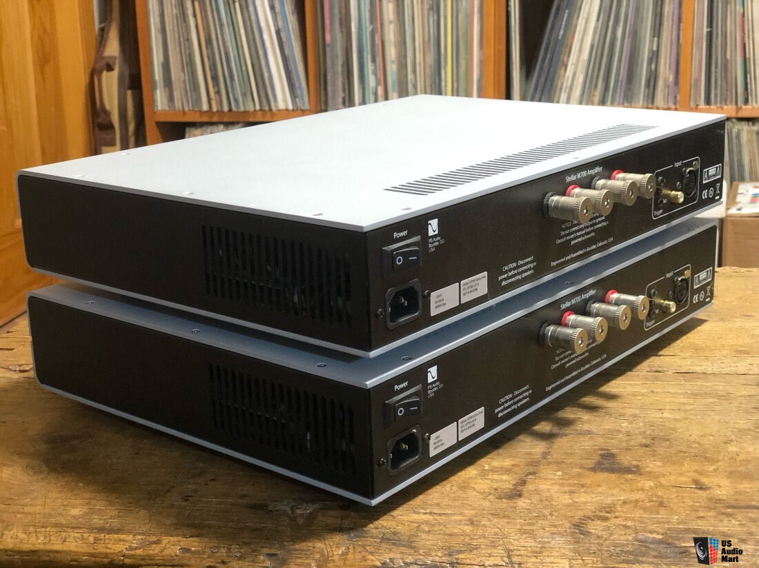 Silver PS Audio Stellar M700 Monoblock Amplifier Pair Excellent Photo ...