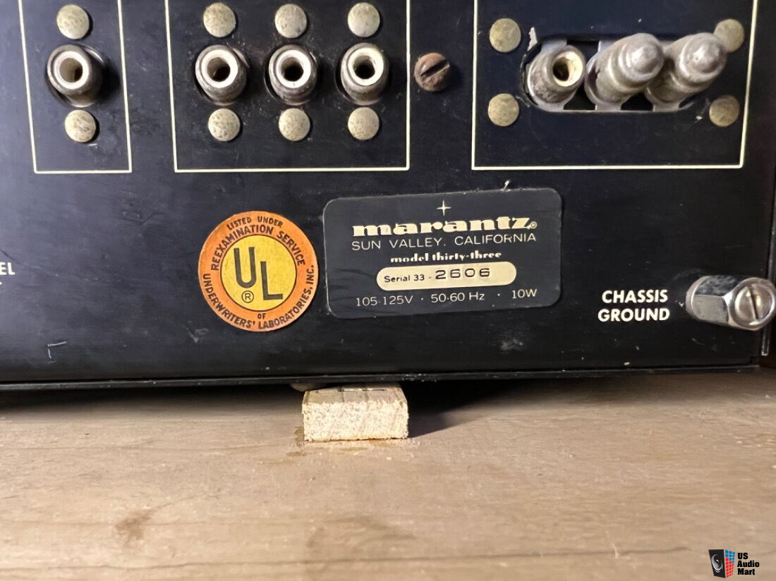 Marantz model 33, Thirty-there console Preamplifier, serviced and ...