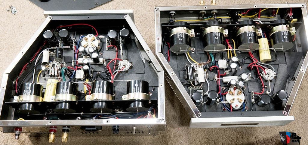 Coincident Frankenstein Mk-II 300B monoblock amplifiers w/ WE-300B ...