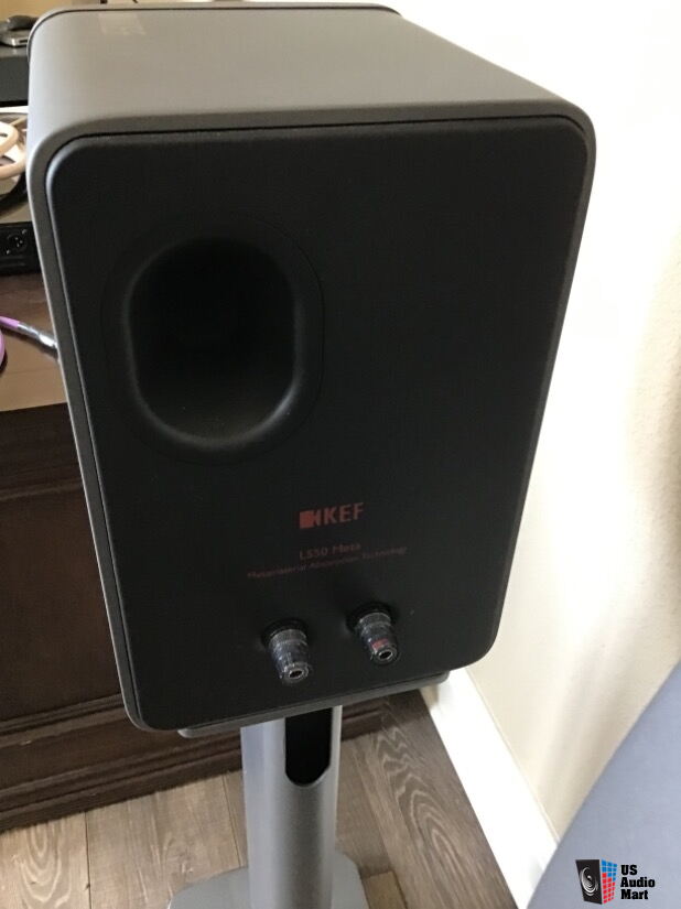 KEF LS 50 Meta Speakers in Silver w Stands Photo #4416463 - US Audio Mart