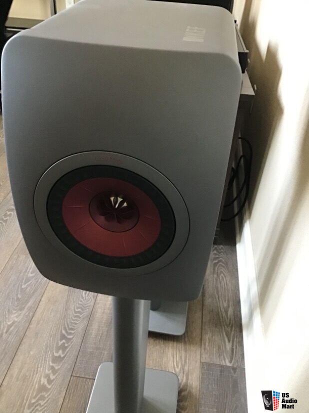 KEF LS 50 Meta Speakers in Silver w Stands Photo #4416465 - US Audio Mart