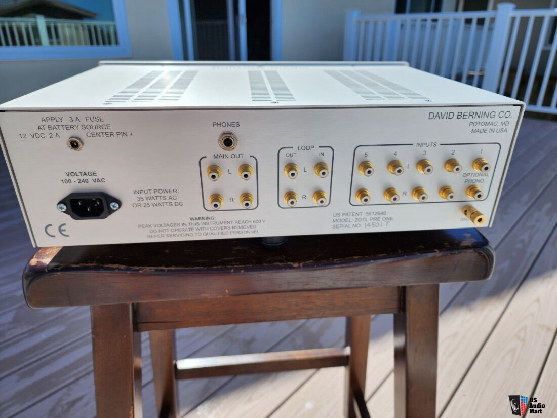 David Berning Zotol pre amp with mc phono stage Photo #4892783 - US ...