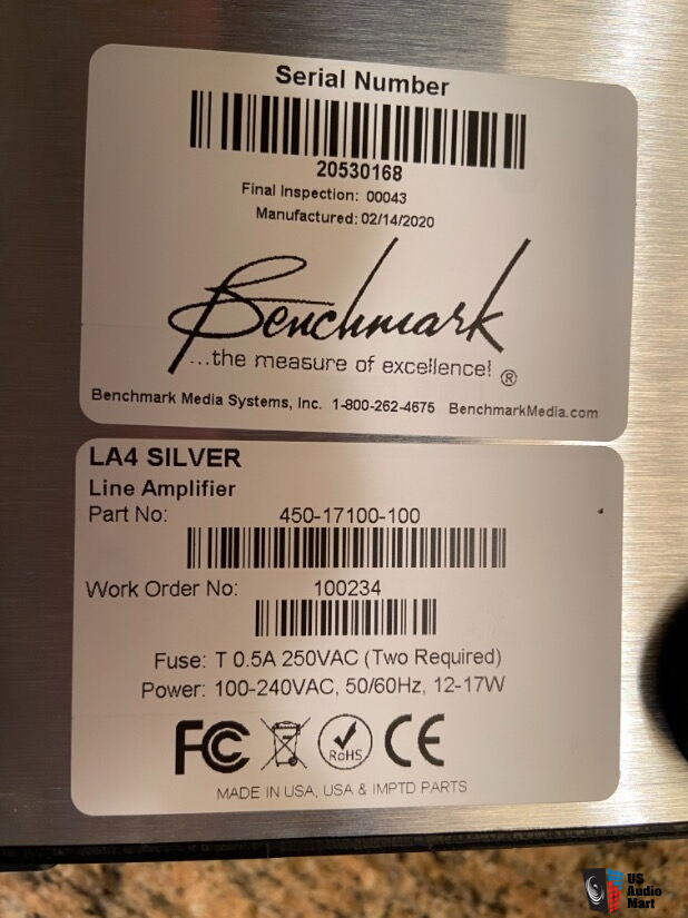 Benchmark LA4 Preamplifier, Silver Photo #4439061 - US Audio Mart