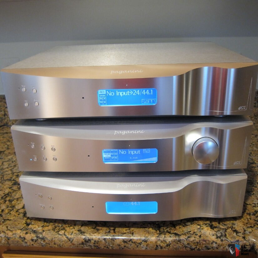 REDUCED - dCS Paganini 4 box Silver Stack - CD/SACD Transport, DAC ...