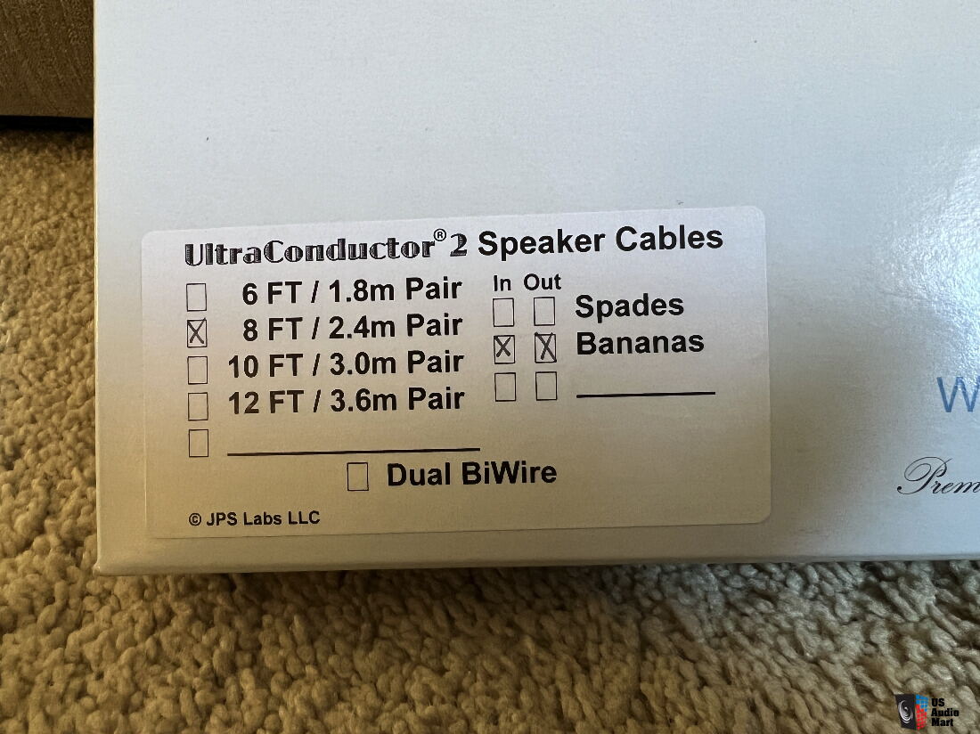 JPS Labs Ultraconductor 2 8ft Single Wire Speaker Cables - NEW Photo ...