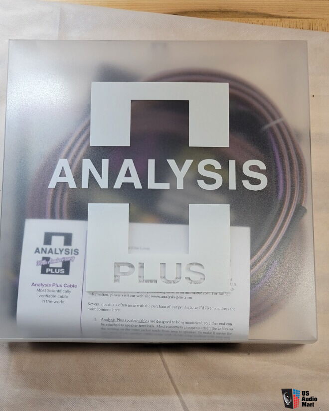 One Pair Analysis Plus Oval 9 Speaker Cables 8' length Photo #4450318 ...