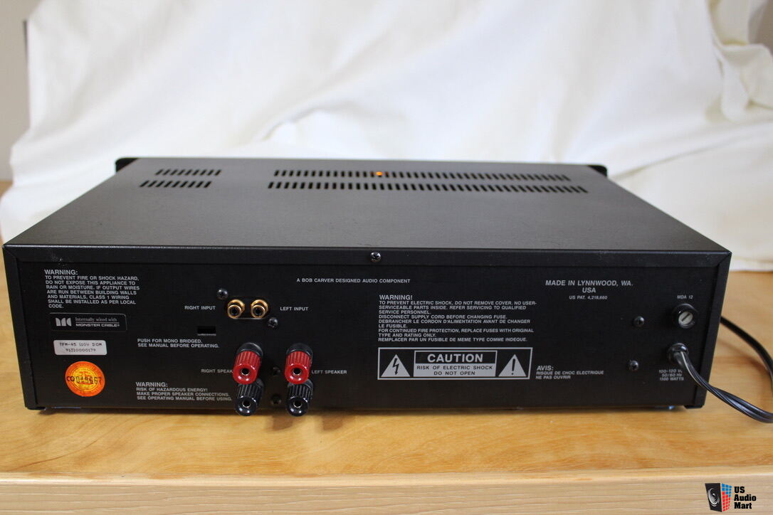 Carver Magnetic Field Power Amplifier MODEL TFM-45, Refreshed Photo ...