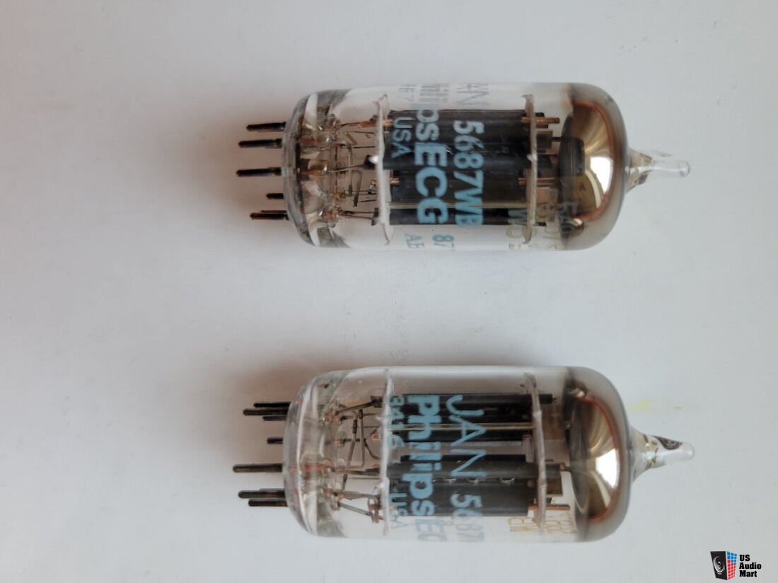 Philips ECG JAN 5687WB Tubes Matched pair. Never been used For Sale ...