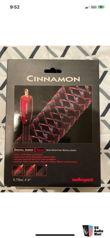 Audioquest Cinnamon Coax, DB Labs USB, Digital Coax and USB, RCA and ...