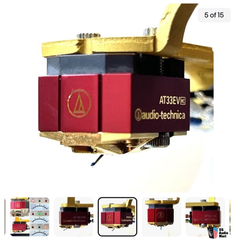 Audio-Technica AT33EV Dual Moving Coil Cartridge - Retipped Nude ...