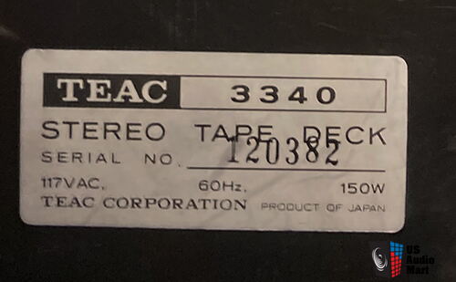 TEAK 3340 Four Track Stereo Reel-2-Reel Tape recorder with Simul- sync ...
