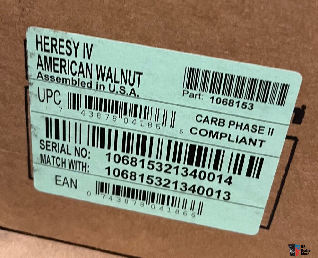 Klipsch Heresy IV, Walnut Pair w/new lambswool grills included - NEW ...