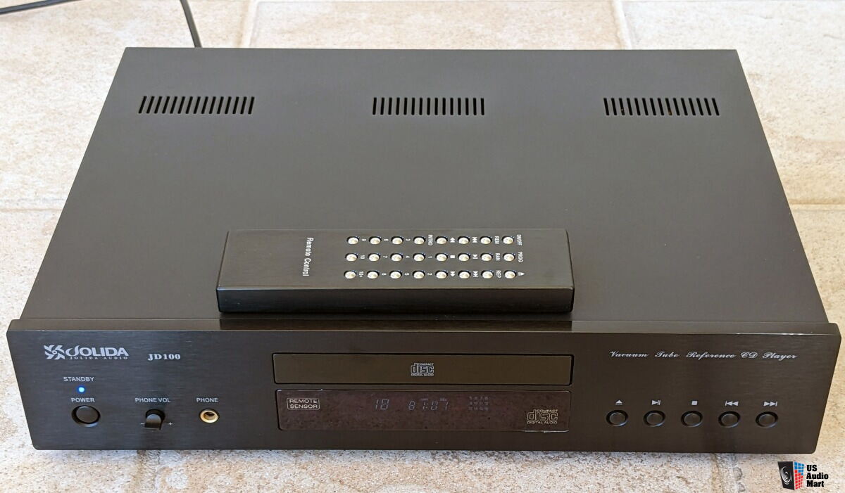 Jolida JD-100 tube CD Player NOS Mullard ECC83 tubes remote control ...