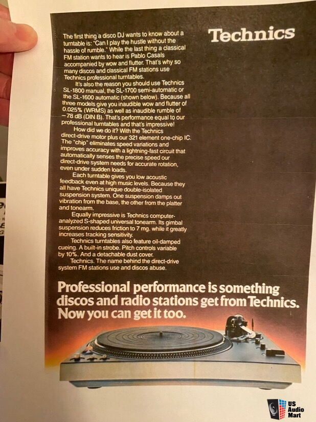 Technics SL-1800 Direct Drive Turntable Photo #4489756 - UK Audio Mart
