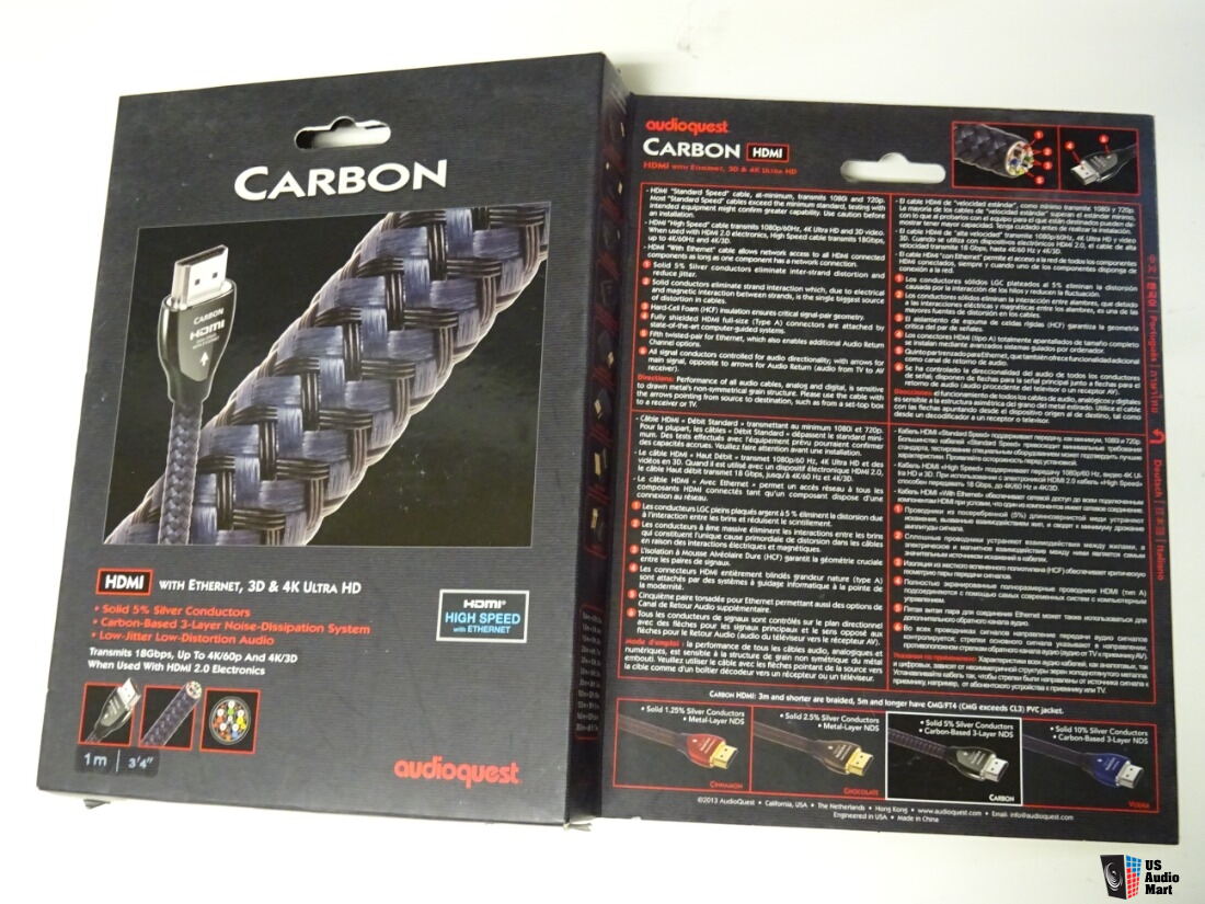 Audioquest Carbon I2s HDMI digital cable w orig. box Photo #4498590 ...