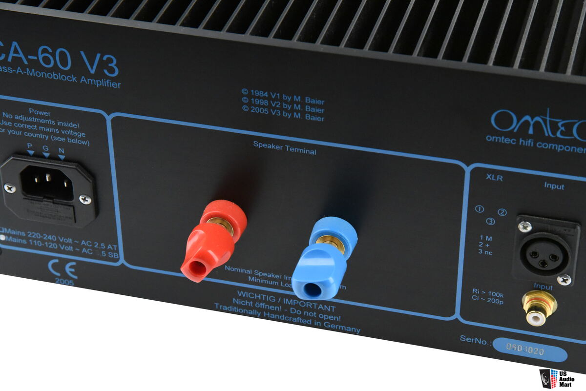 Omtec Audio (Germany) CA-60 Mk.3 Monoblock power amps class A or A/B ...