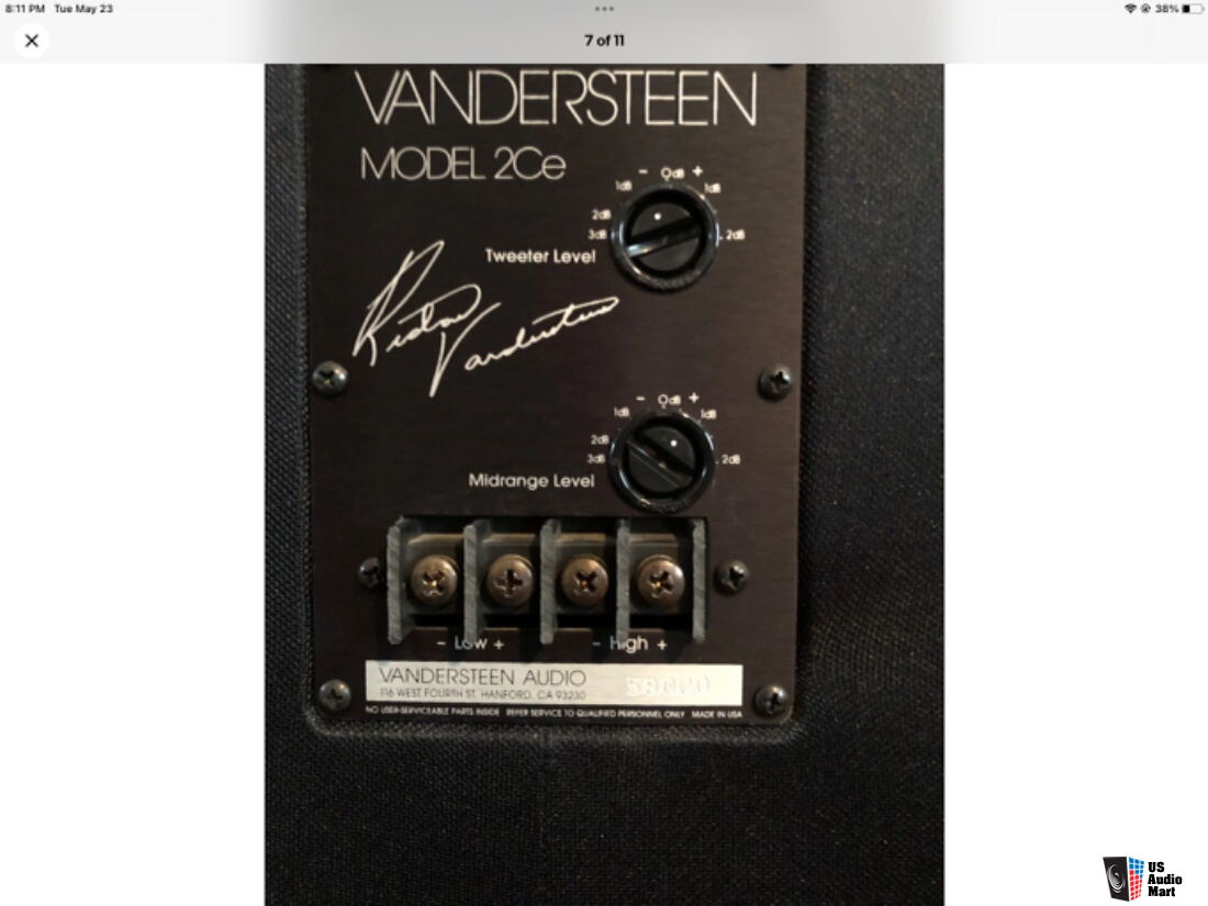 Vandersteen 2CE Signature 1 Speakers Photo #4519595 - US Audio Mart