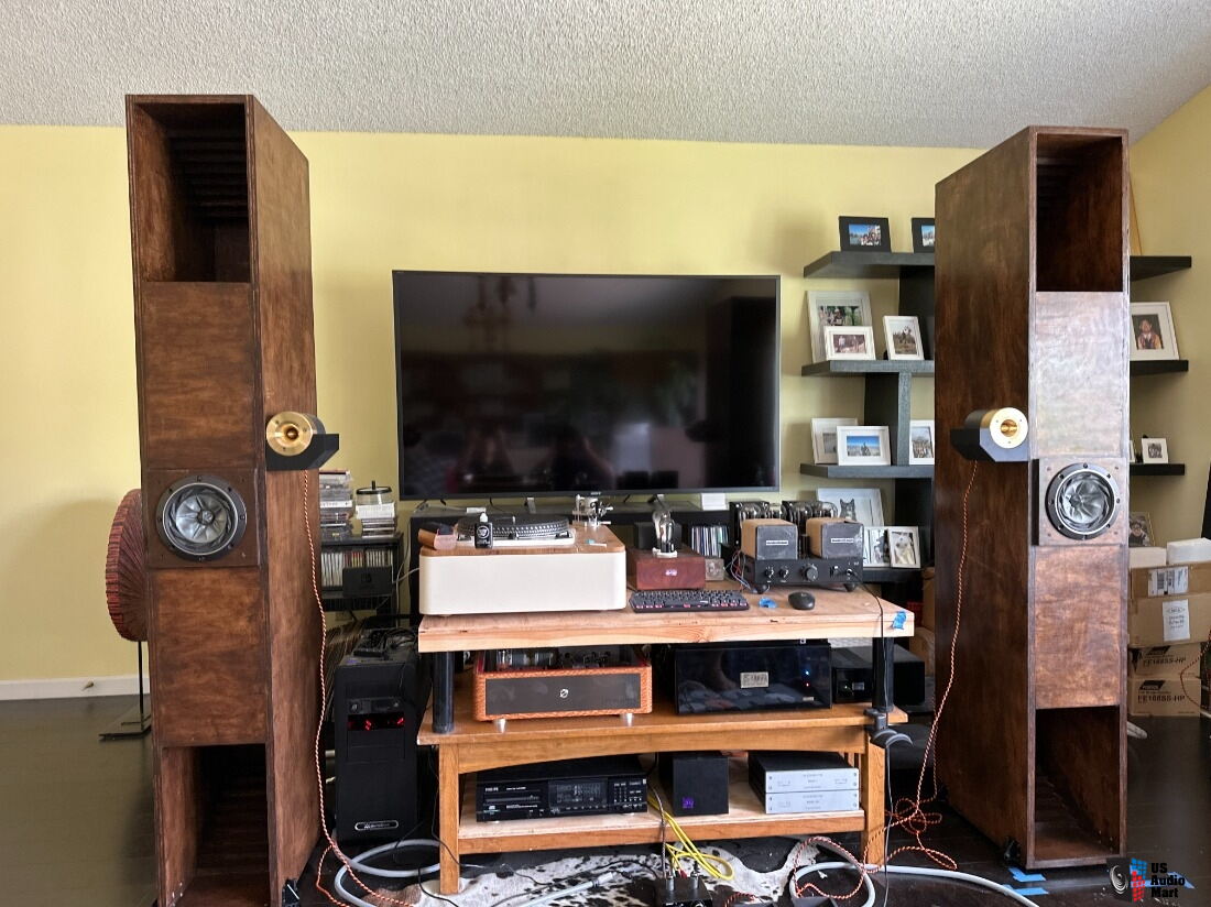 Olson/Nagaoka Haruna Manifold Horns Speakers + Fostex T500A mk2 Super ...