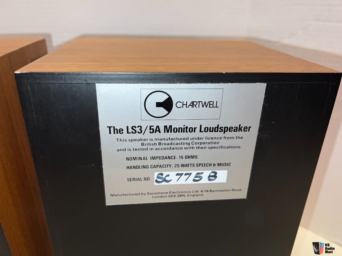 Chartwell LS3/5A BBC Licensed Monitor Speakers - Make Me An Offer Photo ...