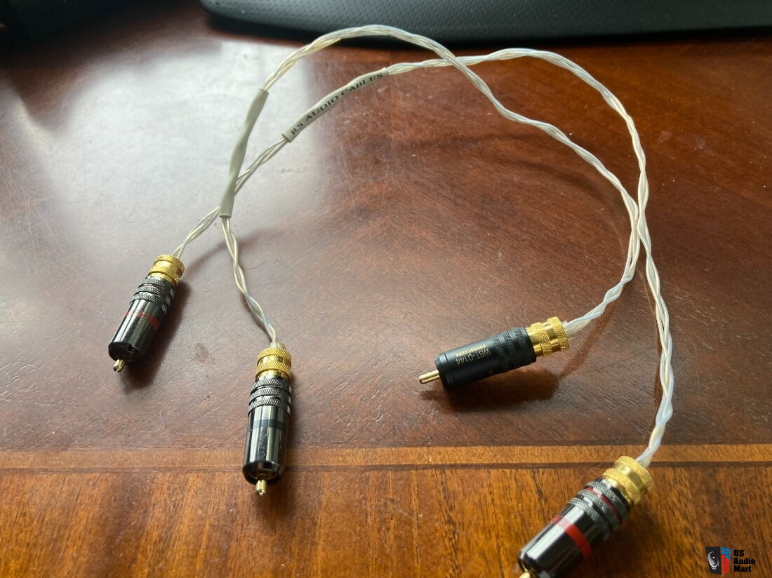 RS Audio Silver Interconnect cables (RCA 21" long) WBT connectors For ...